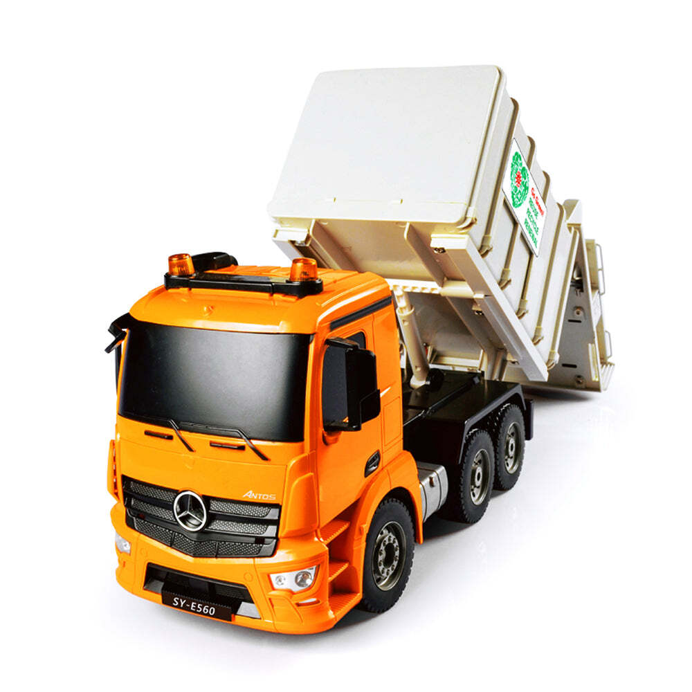 Remote Control Mercedes-Benz Garbage Model Toy Truck (Orange) – Kids Carz